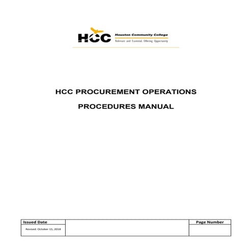 Hcc procurement procedures_10-15-18 | PDF