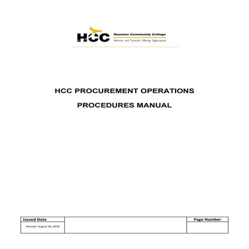 Hcc procurement procedures 8 28-18 | PDF