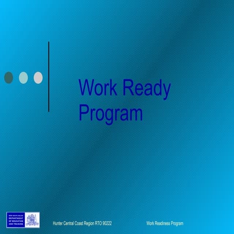 Work Immersion Expected behavior lesson 1 | PPTX