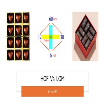 HCF Vs LCM: A New Approach with real life Scenario | PDF