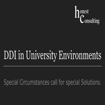 DDI in University Environments | PPT