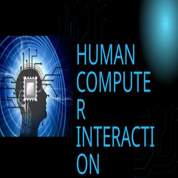 human computer interation Human–Computer Interaction: Principles and ...