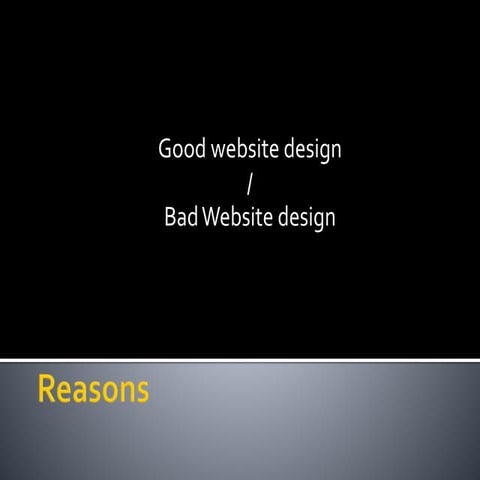 Good Website Design vs Bad Website Design | PPTX