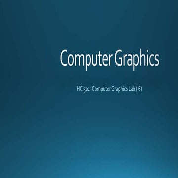 HCI302-Computer Graphics-Section 6 (1).pptx | Graphics Software ...