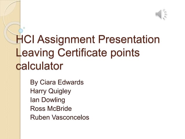 Hci Assignment Presentation Ppt