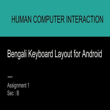 Bengali Keyboard Layout for Android | PPT