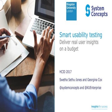 HCID 2017 - Smart usability testing | PPT