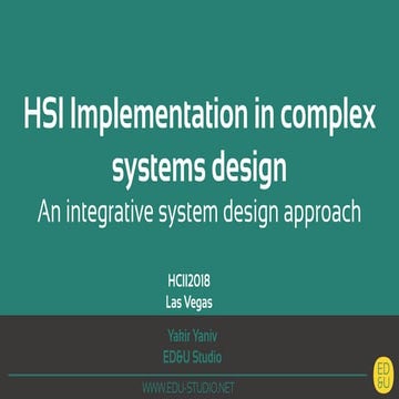 HSI Implementation in complex systems design | PDF
