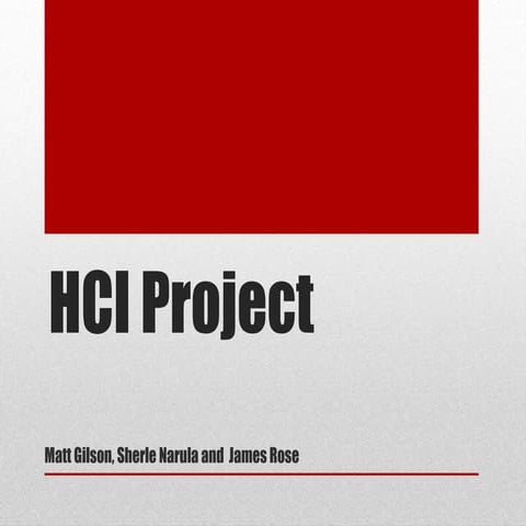 Hci project | PPT