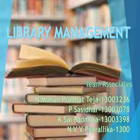 Library management System | PPTX | Operating Systems | Computer ...
