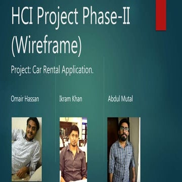 Hci project phase ii (wireframe) | PPTX