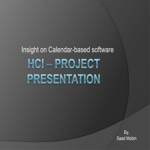 Hci – Project Presentation | PPT