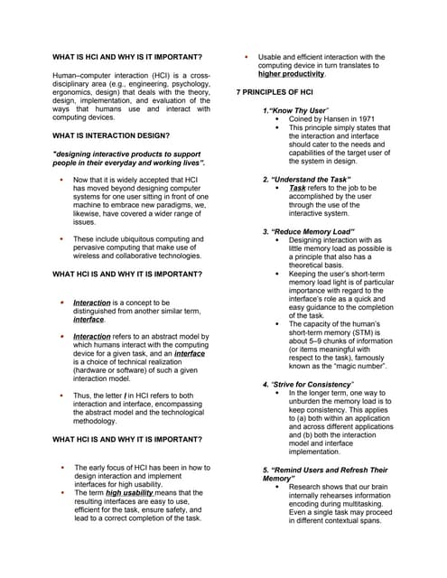 Human Computer Interaction Interaction Design Pptx