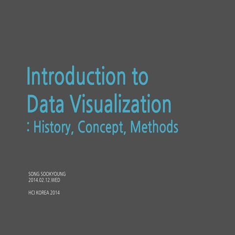 Introduction to Data Visualization: History, Concept, Methods (HCI ...