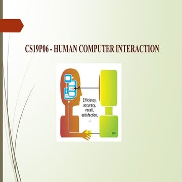 Human computer interaction with the complete syllabus | PPTX | Computing | Technology & Computing