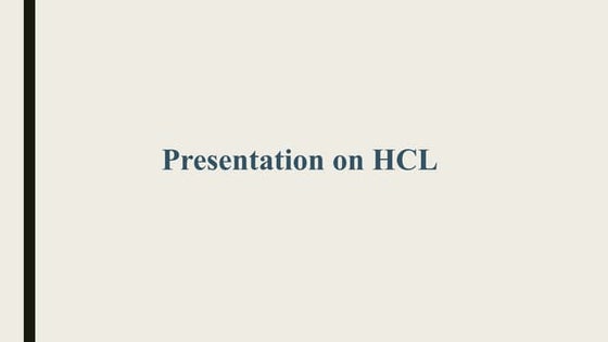 Hcl company ppt. | PPTX