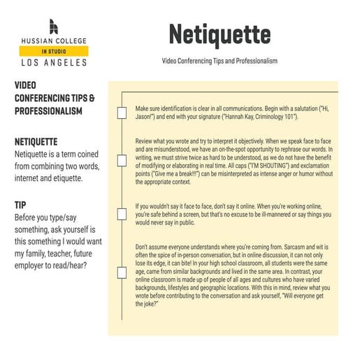 Netiquette in online education | PPTX