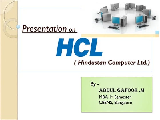 Hcl company ppt. | PPTX