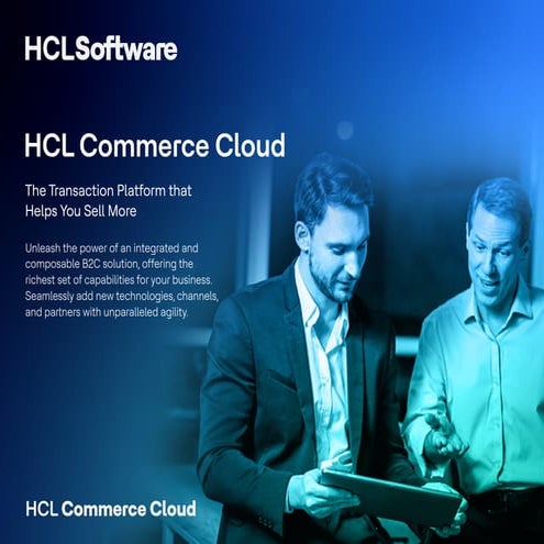 Hcl Enterprise Ecommerce Solution The Transaction Platform That Helps