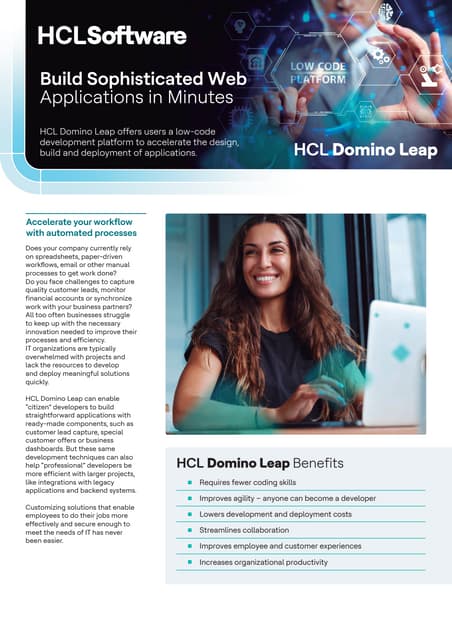 Hcl Domino Leap Your Low Code Pathway To Complex Web Applications Pdf