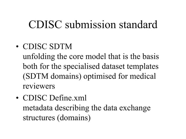 CDISC SDTM Domain Presentation | PPT