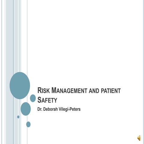 Patient safety and risk management in health informatics | PPTX