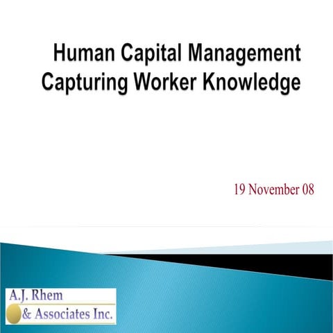 Capturing Worker Knowledge | PPT