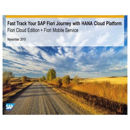 Fast Track your SAP Fiori Journey with HANA Cloud Platform | PDF