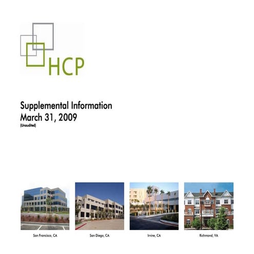Q1 2009 Earning Report of HCP, Inc. | PPT