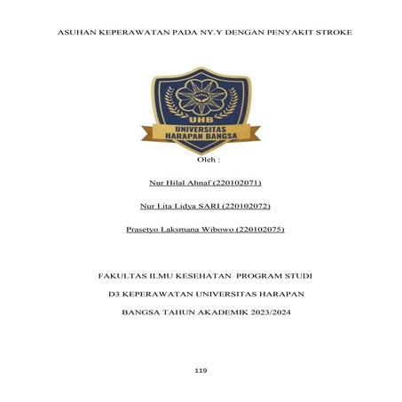 asuhan keperawatan pasien penyakit stroke | DOCX