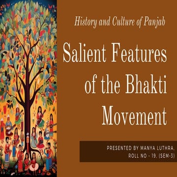 Salient Features of the bhakti Movement | PDF