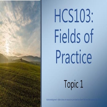 HCS103 topic 1 | PPTX