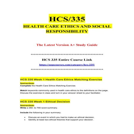 Hcs 335 hcs335 | PDF