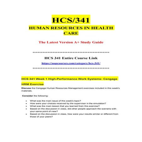 Hcs 341 hcs341 | PDF