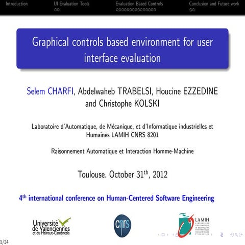 Graphical controls based environment for user interface evaluation | PDF