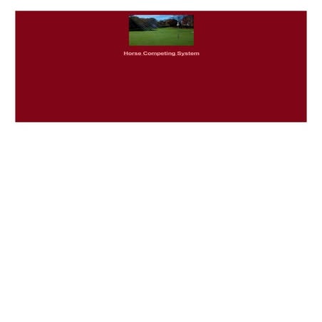Horse Competing System | PDF | Equine Sports | Sports