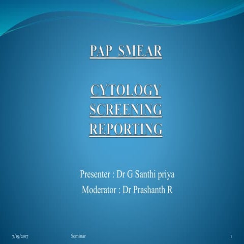 1. pap smear seminar | PPTX