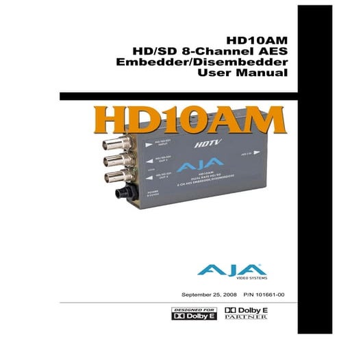 AJA HD10 AM | PDF