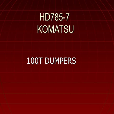 HD785 - Rigid Dump Truck | PDF