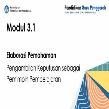 Elaborasi Pemahaman 3.1 Guru Penggerak Modul 3.1 | PDF