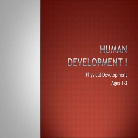 Human Development - Chapter 10, Physical Development, Ages 1-3 | PPTX