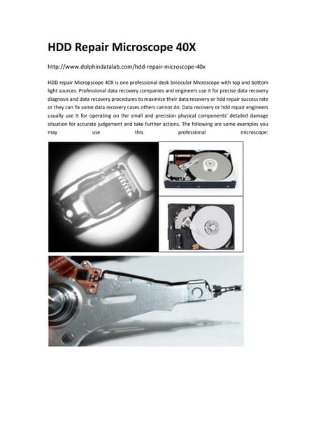 Seagate hdd repair datasheet | PDF