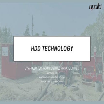 Technical Features of Apollo HDD Machines In India and Worldwide | PPT