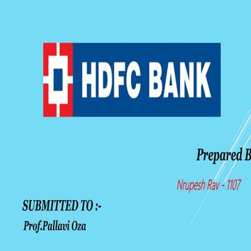 Hdfc bank | PPTX