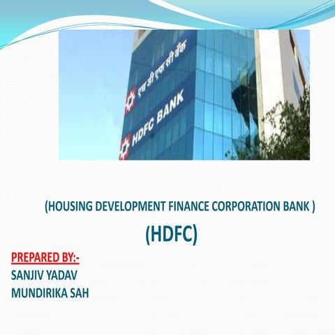 Hdfc bank ppt | PPTX