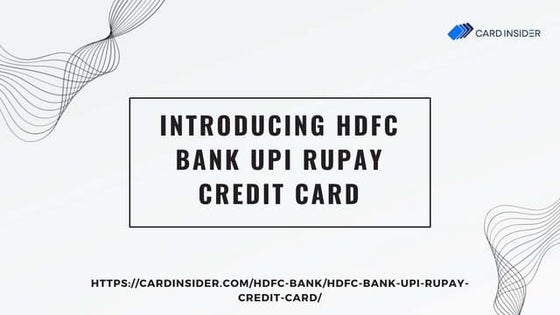 RuPay Credit Cards for UPI Payments In India | PDF