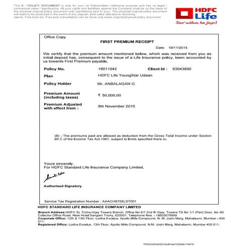 Hdfclife | PDF