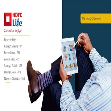 HDFC Life Insurance | Marketing of Services | 7 Ps of Services | PPT