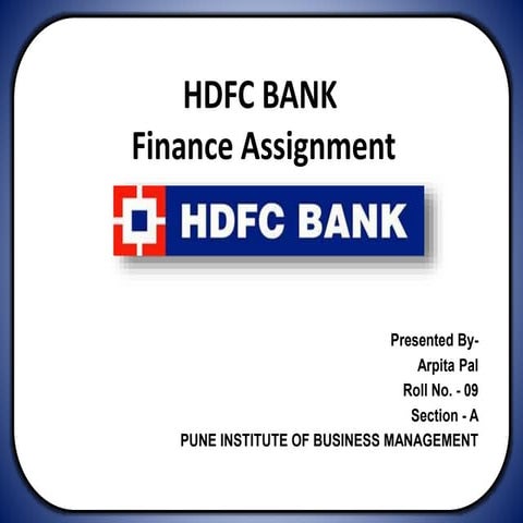 Hdfc ppt | PPTX