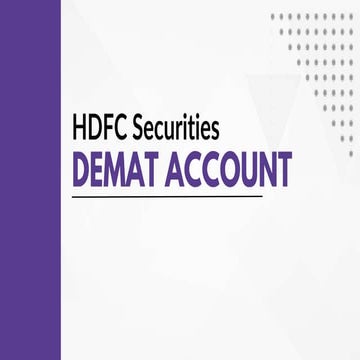 HDFC Securities Demat Account & Brokerage | PPT